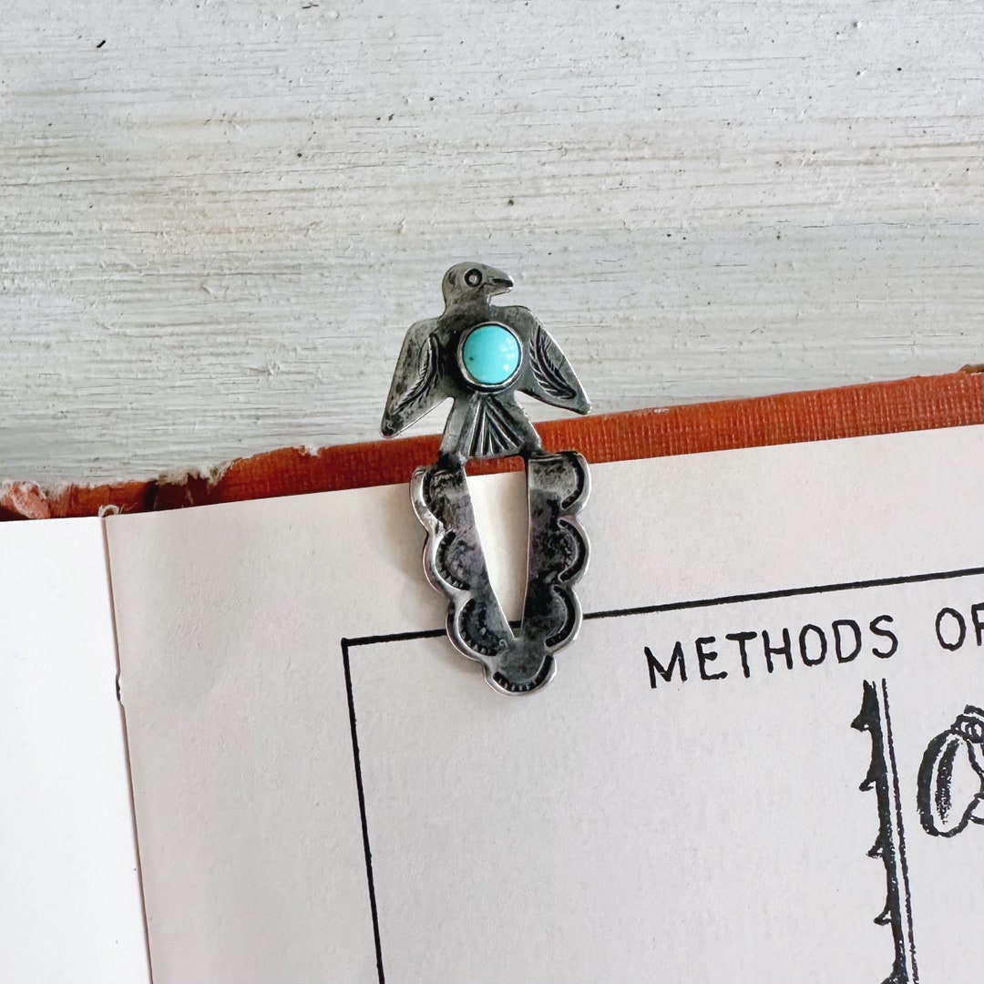 Vintage Fred Harvey Era Navajo Sterling Silver and Turquoise Fold Over ...