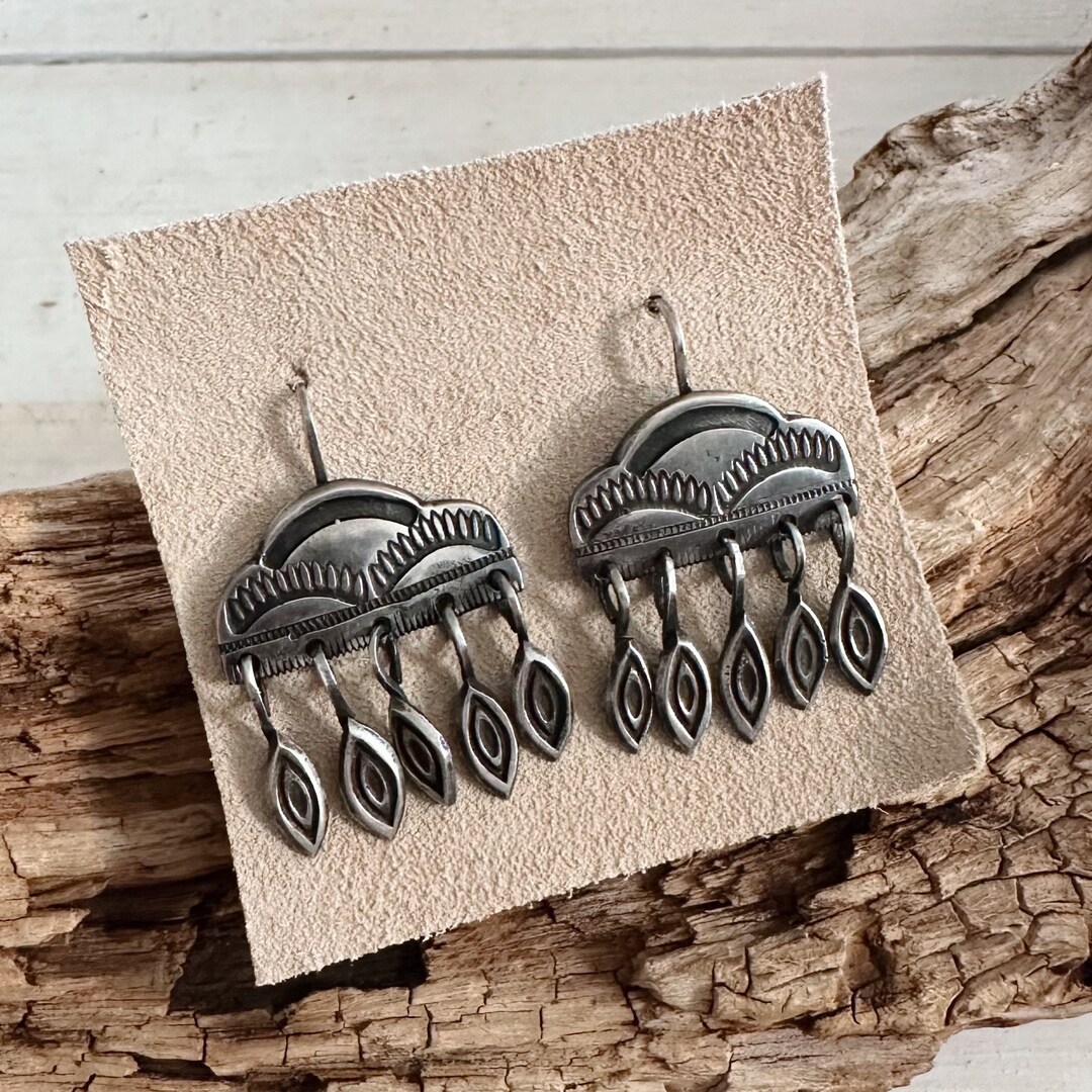 Vintage Fred Harvey Era Navajo Sterling Silver Rain Cloud - Etsy