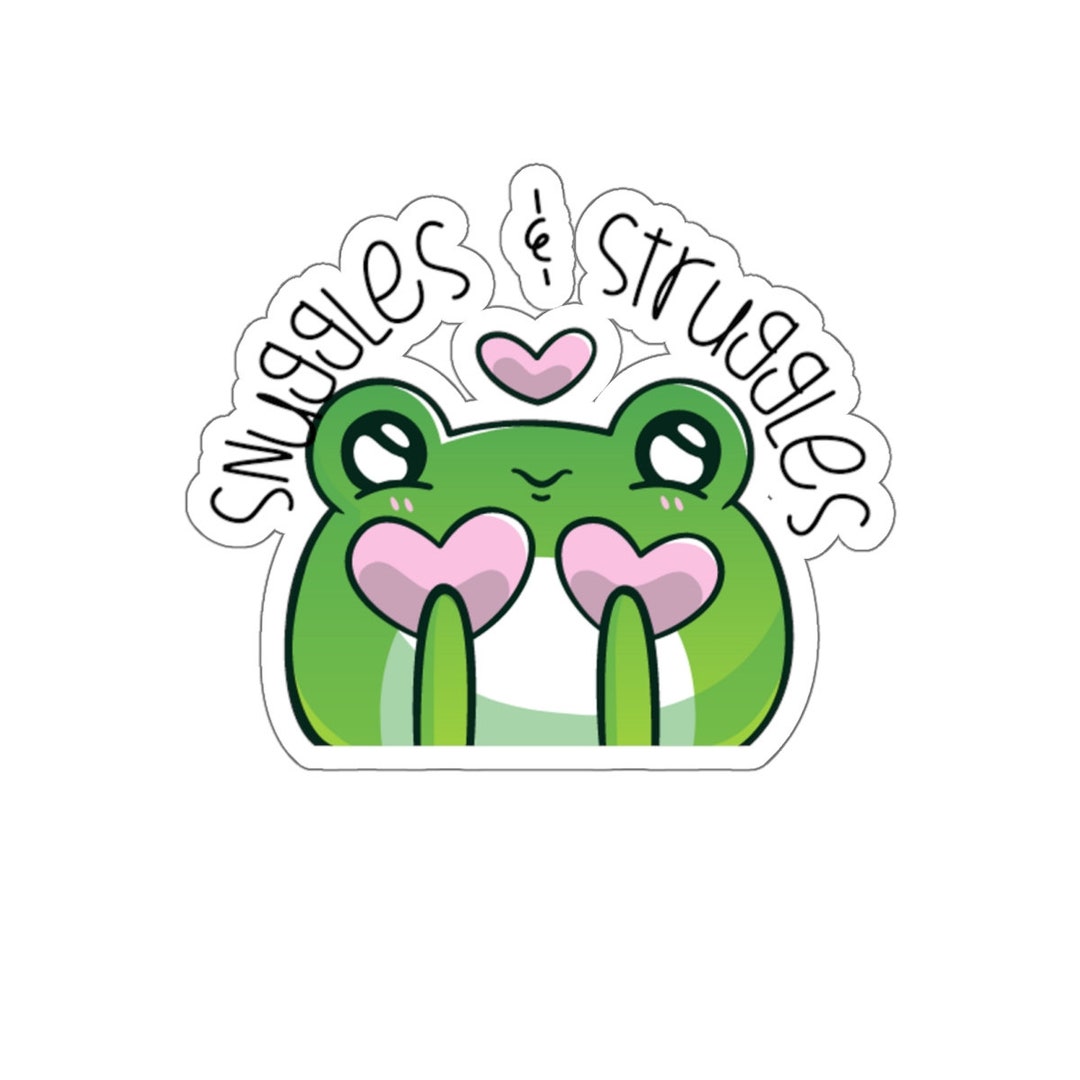 Snuggles & Struggles Sticker, Mental Health Stickers, Frog Stickers ...