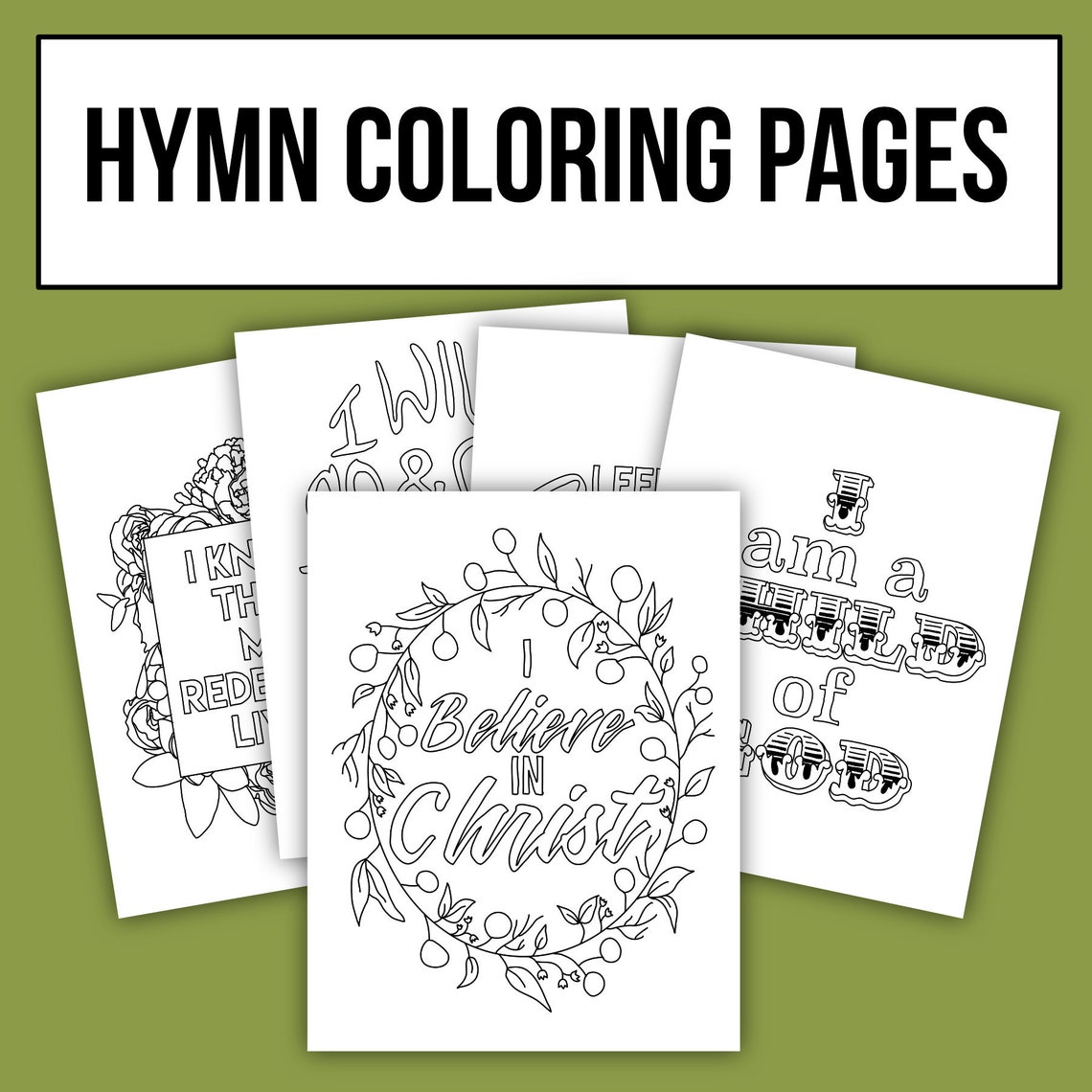 Hymn Coloring Pages - Etsy