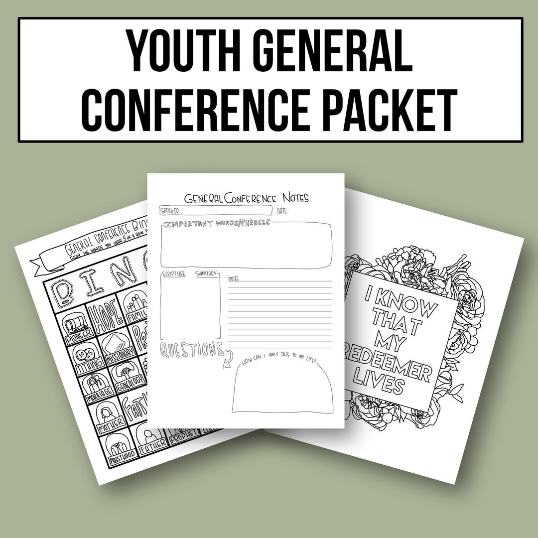 Youth General Conference Packet - Etsy