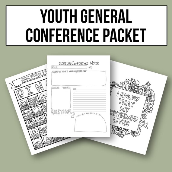 Youth General Conference Packet - Etsy
