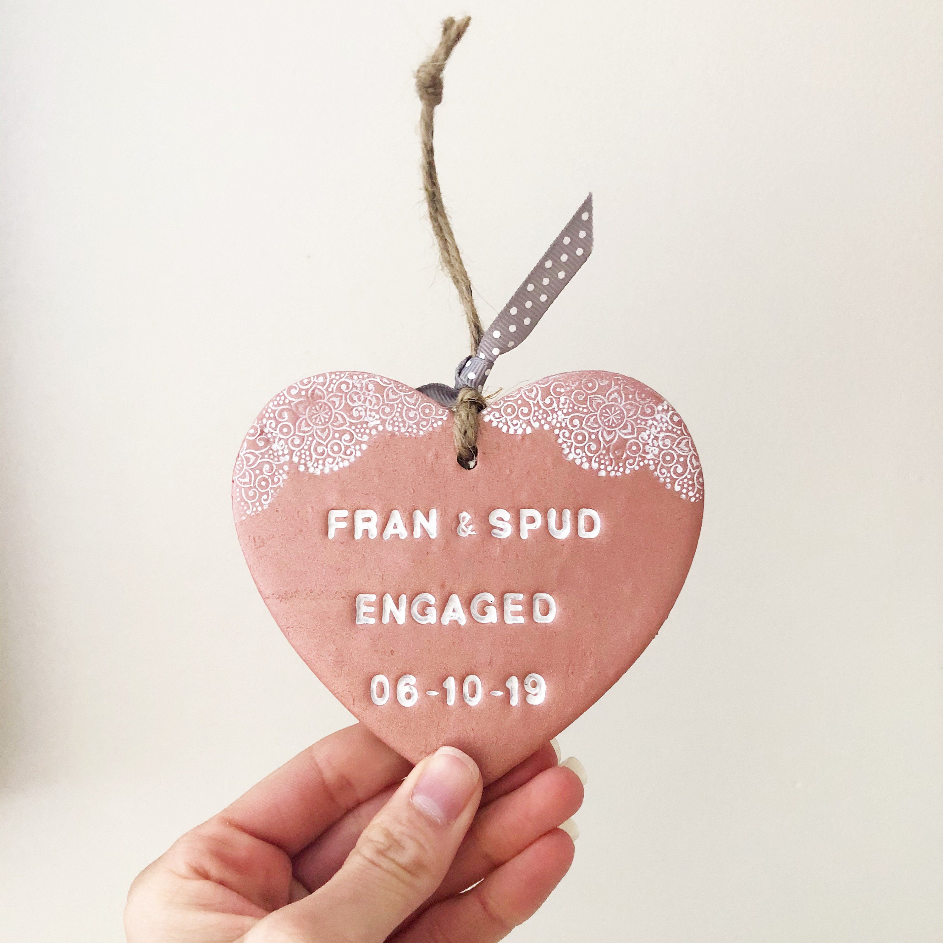 Personalised Framed Engagement Heart Couple Gift Engagement - Etsy UK