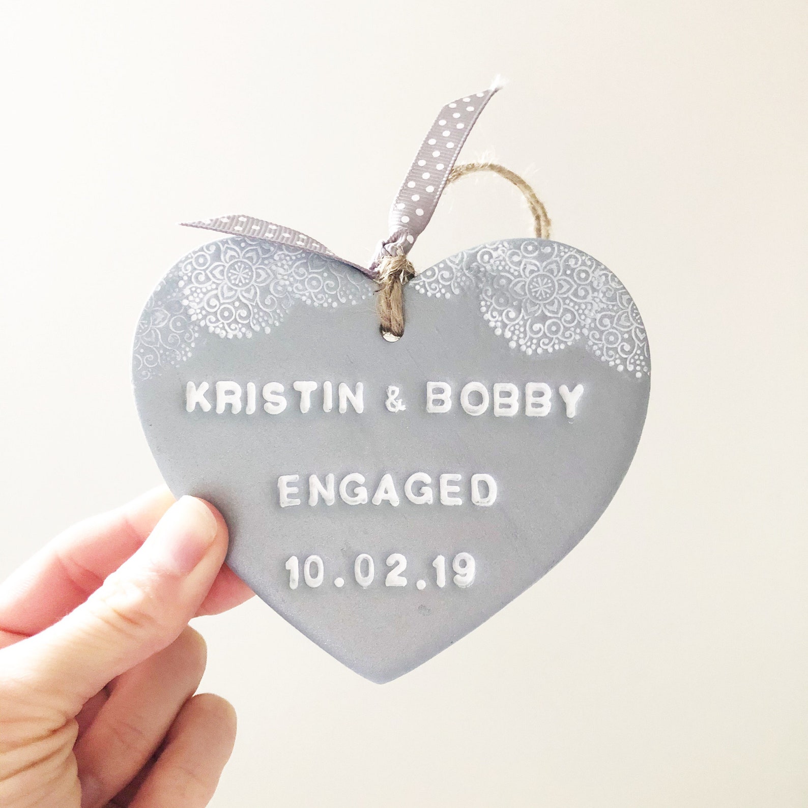 Personalised Framed Engagement Heart Couple Gift Engagement | Etsy