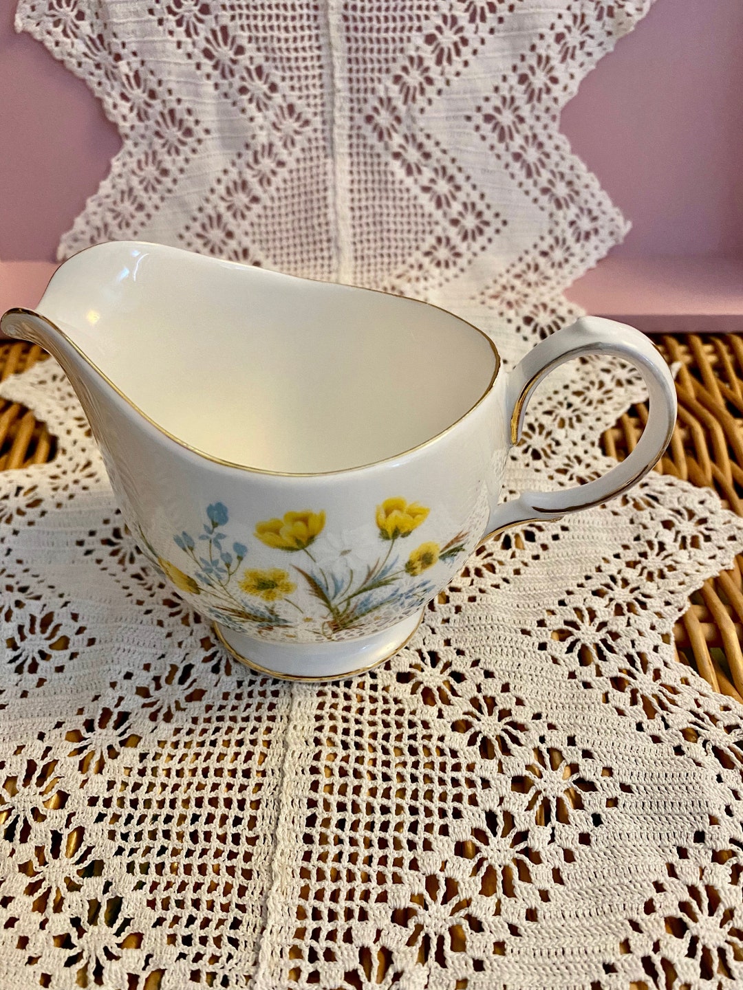 Colclough Angela Vintage Bone China Milk Jug Buttercups & Daisies - Etsy