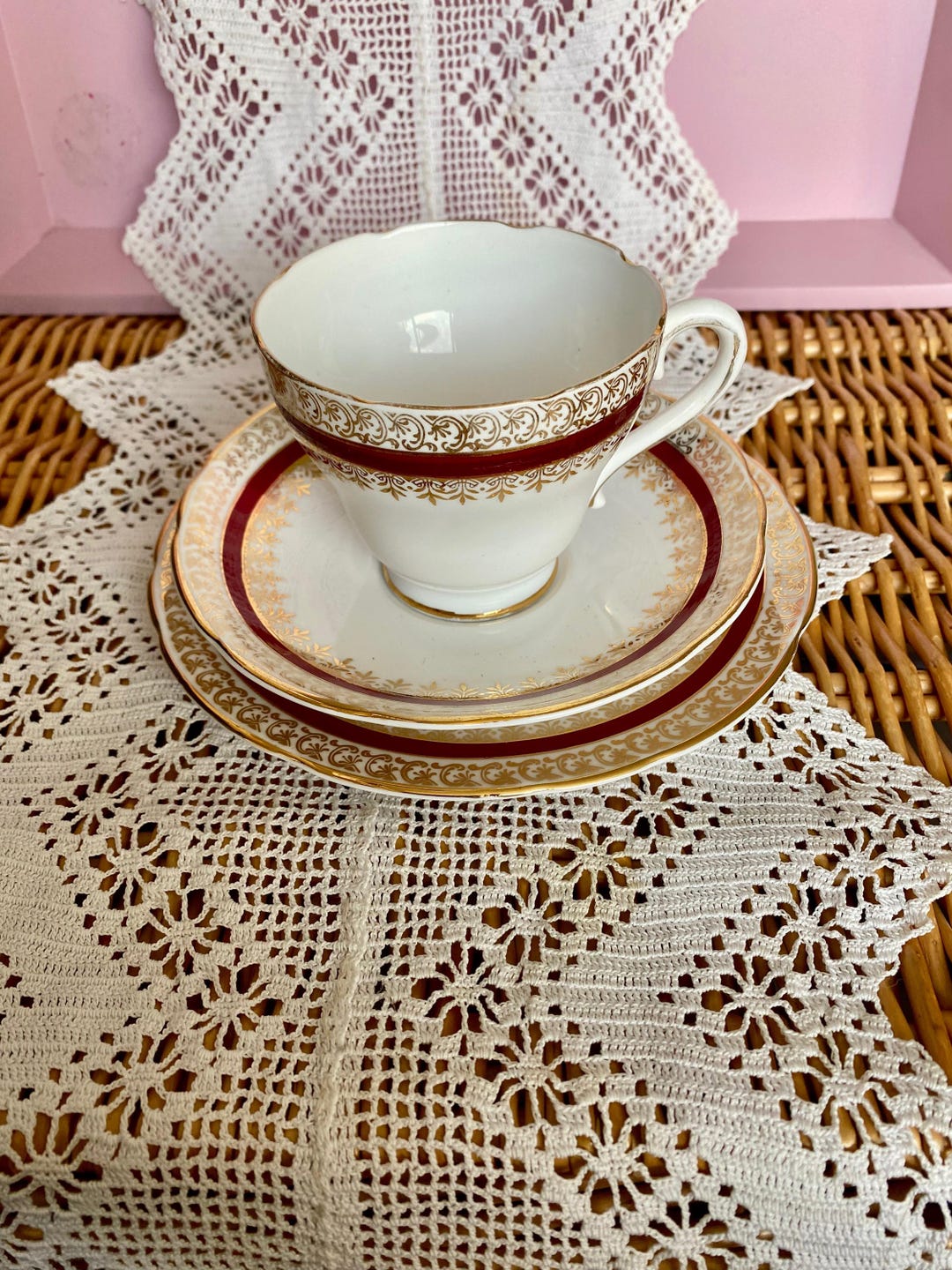 Salisbury China Sarum Bone China Tea Cup Trio - Etsy