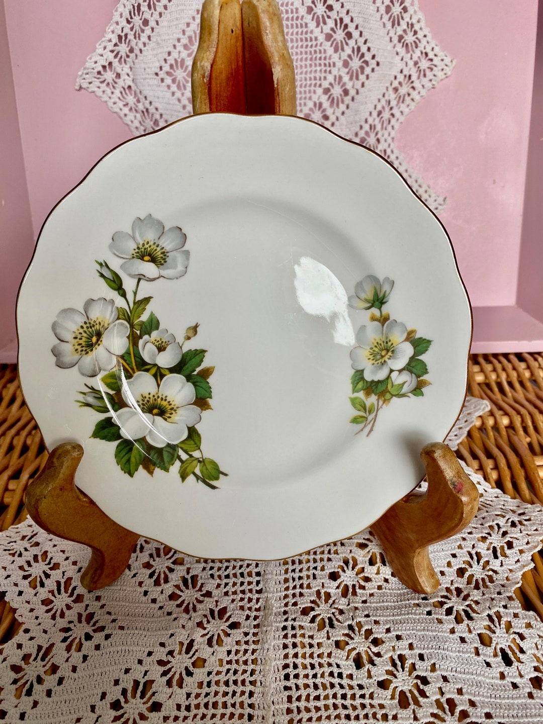 Royal Standard White Roses Bone China Tea Plate - Etsy UK