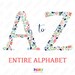 Floral Coral and Navy Alphabet - Printable PNG Clipart Monogram Letters ...