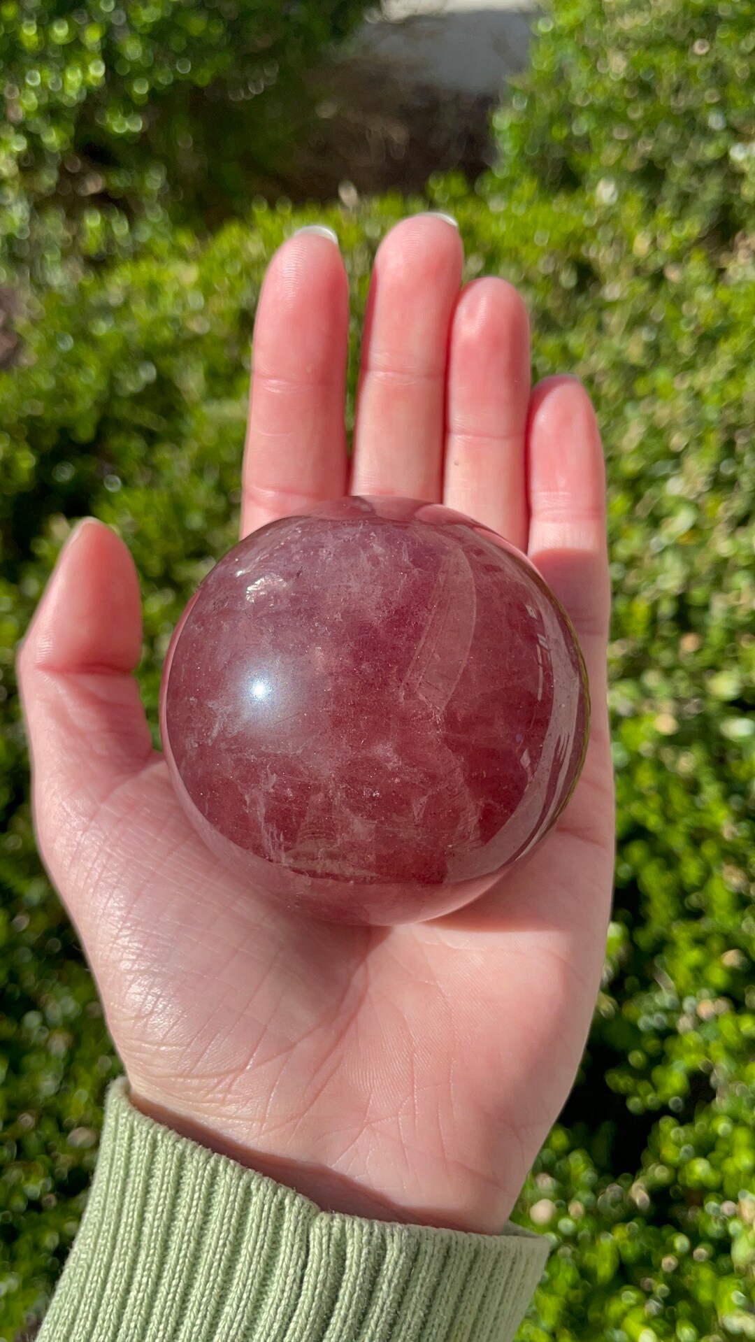 Strawberry Quartz Sphere - Etsy
