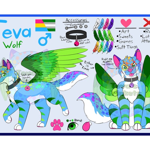 Furry Reference Sheet - Etsy