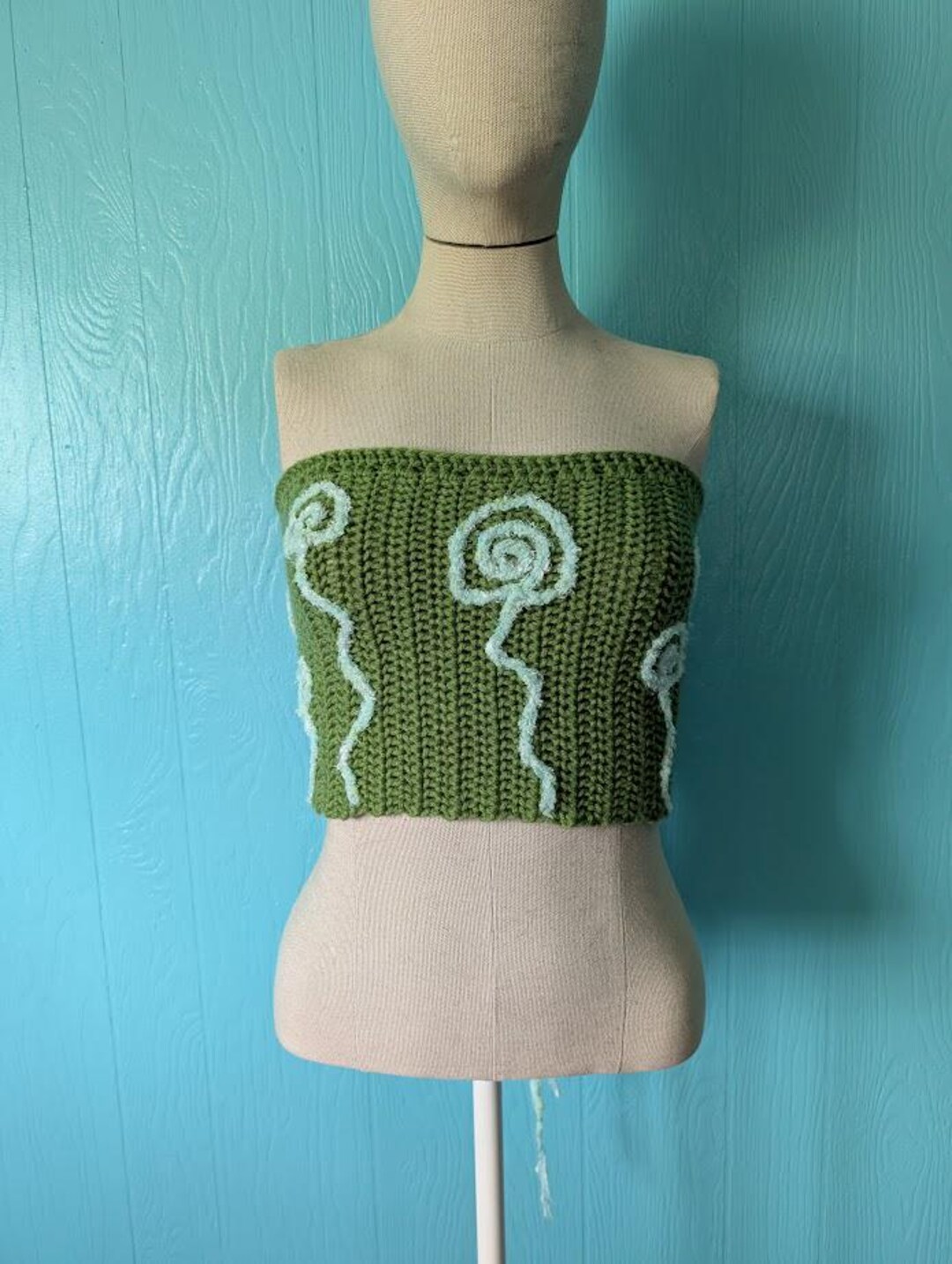 Swirl Mushi Tube Top - Green - Etsy