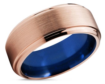 Mens rose gold ring | Etsy