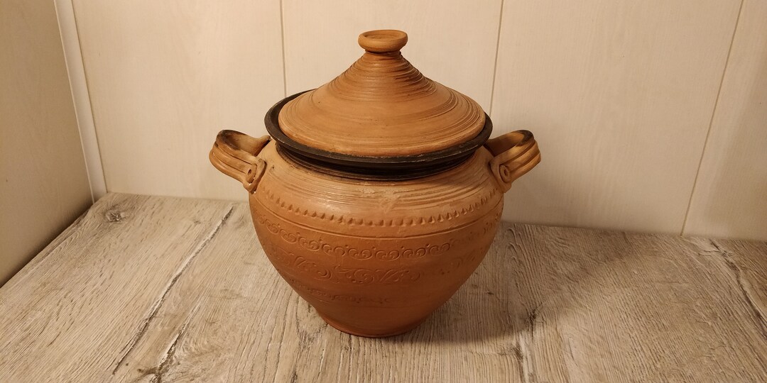 Large Bean Pot With Handles and Lid. Ceramic Kebab Pot. Handmade ...