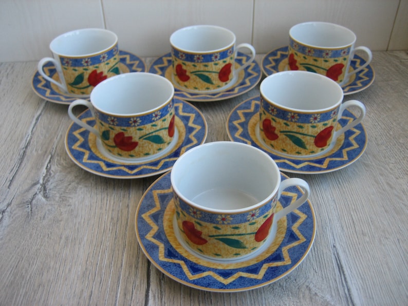80s China Porcelain Coffee Tea Set. Floral Pattern Ceramic Tea - Etsy
