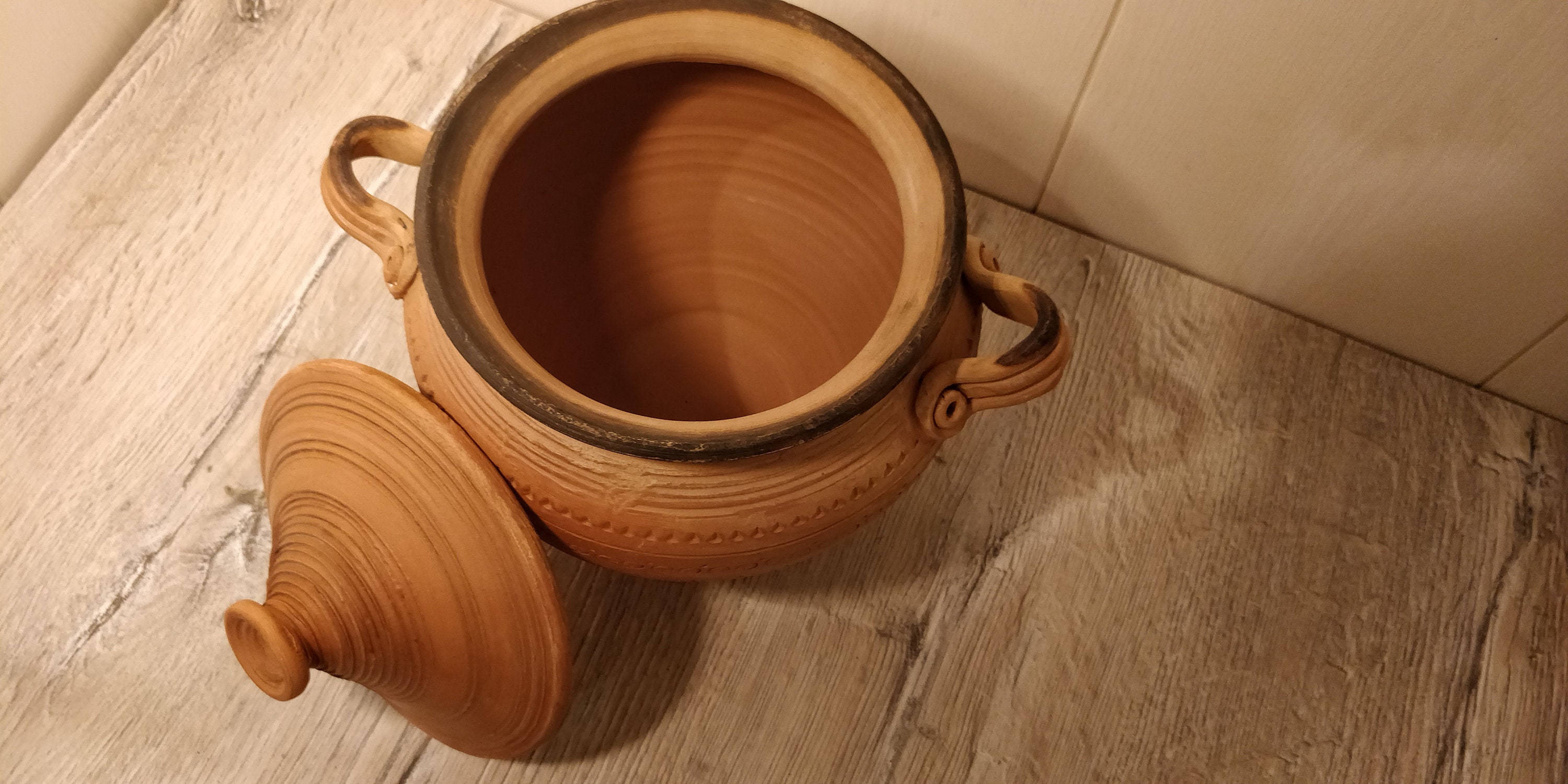 Large Bean Pot With Handles and Lid. Ceramic Kebab Pot. Handmade ...