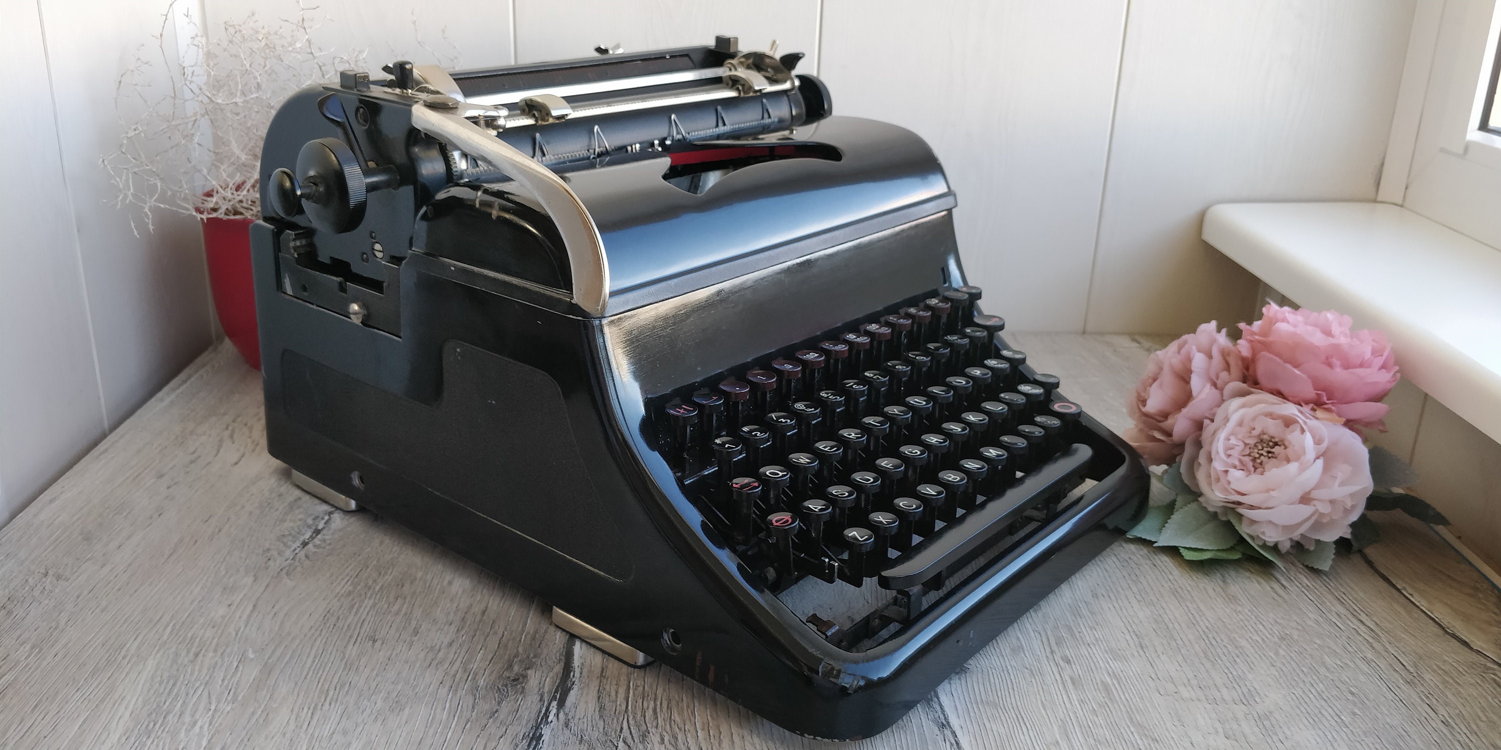 50s Antique OPTIMA M10 Typewriter. Large Manual Typewriter. - Etsy