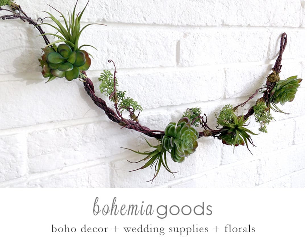 Succulent Garland, Succulent Wedding, Succulent Decor, Wedding Garland ...