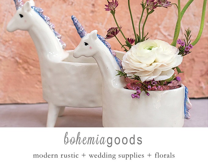 12 Unicorn Flower Pot Girl/ Outdoor Decor/ Indoor Decor/ Flower Pot ...