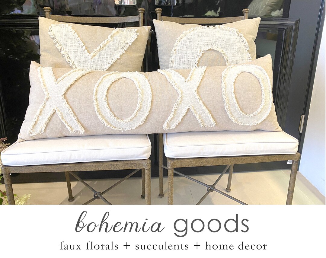 Decorative Pillow, Linen, Love, Oxox, Hugs and Kisses, Linen Pillow ...