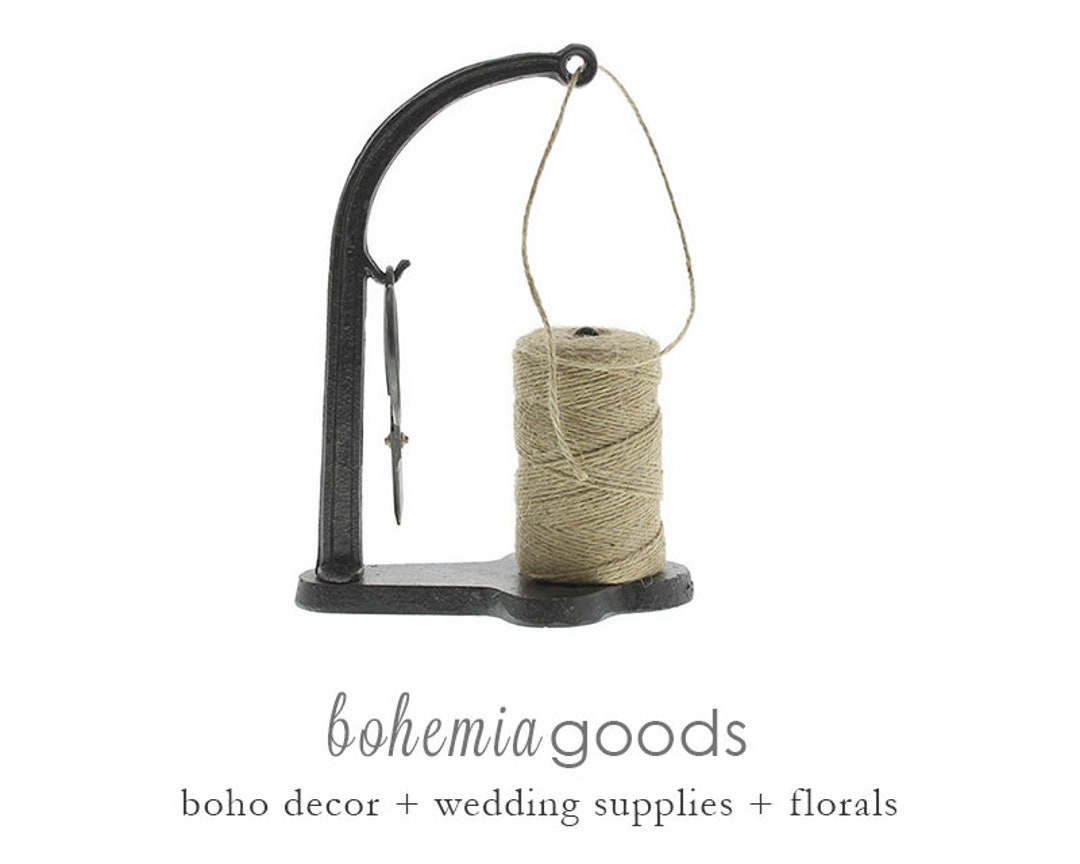 Cast Iron Twine Dispenser Set: Jute Twine & Bonsai Scissors - Etsy