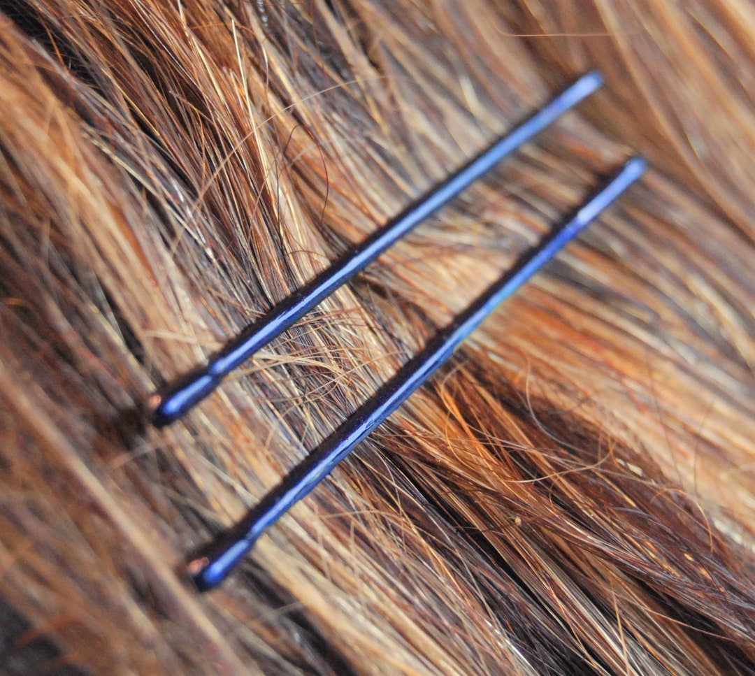 Cobalt Blue Bobby Pins, Metallic Blue Colored Bobby Pins, Cobalt Blue ...