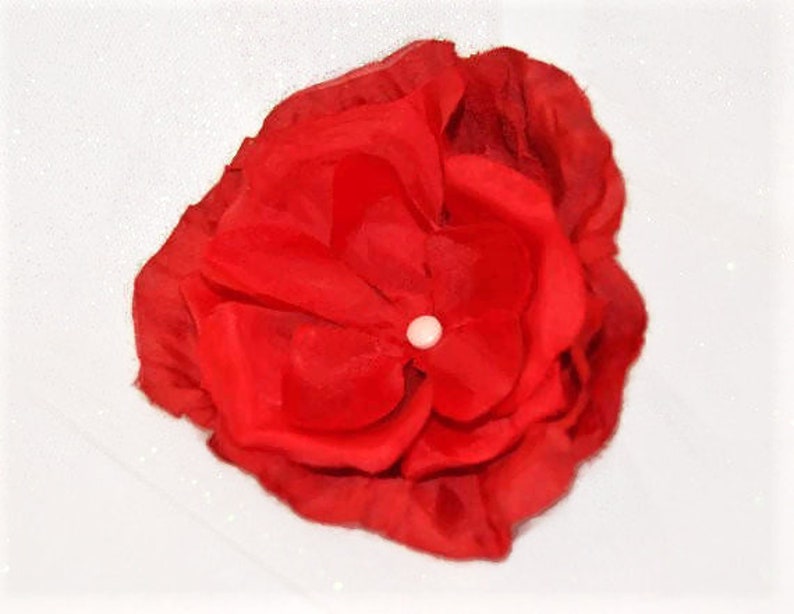 Large Red Flower Hair Pin Large Flower Flamenco Hair Pin Big | Etsy