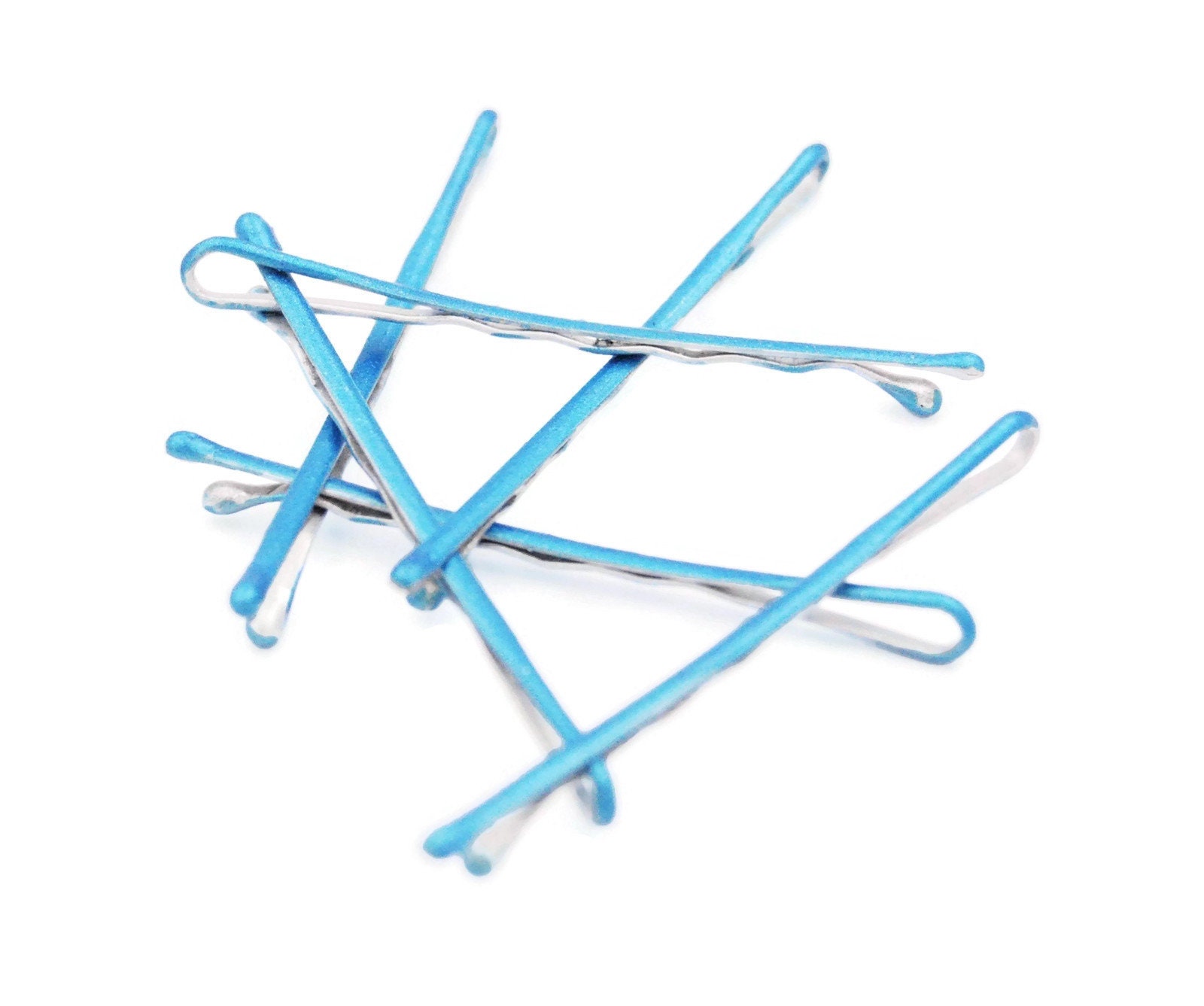 Metallic Blue Colored Bobby Pins Blue Bobby Pins Blue | Etsy