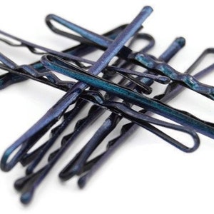 Color Shift Metallic Teal Colored Bobby Pins, Chromatic Green Bobby ...