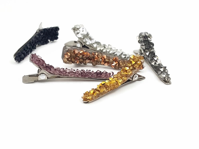 Rhinestone Hair Clips Bling Hair Clips Cute Hair Clips Goth - Etsy
