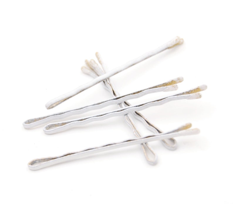 Stark white colored bobby pins crisp white accessories pure | Etsy