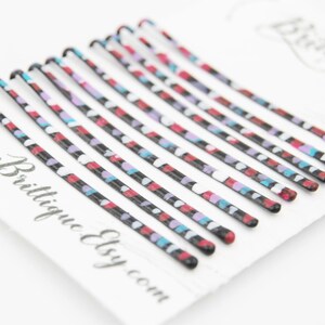 Decorated Bobby Pins, Colorful Bobby Pins, Decorative Colored Bobby ...