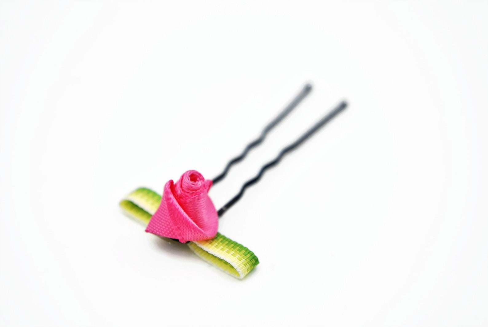 Floral Hair Pin Pink Flower Hair Pin Pink Rose Hair Pin - Etsy