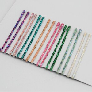 Glitter Bobby Pins, Cute Glam Style Variety Set of 2 Inch Sparkle Bobby ...