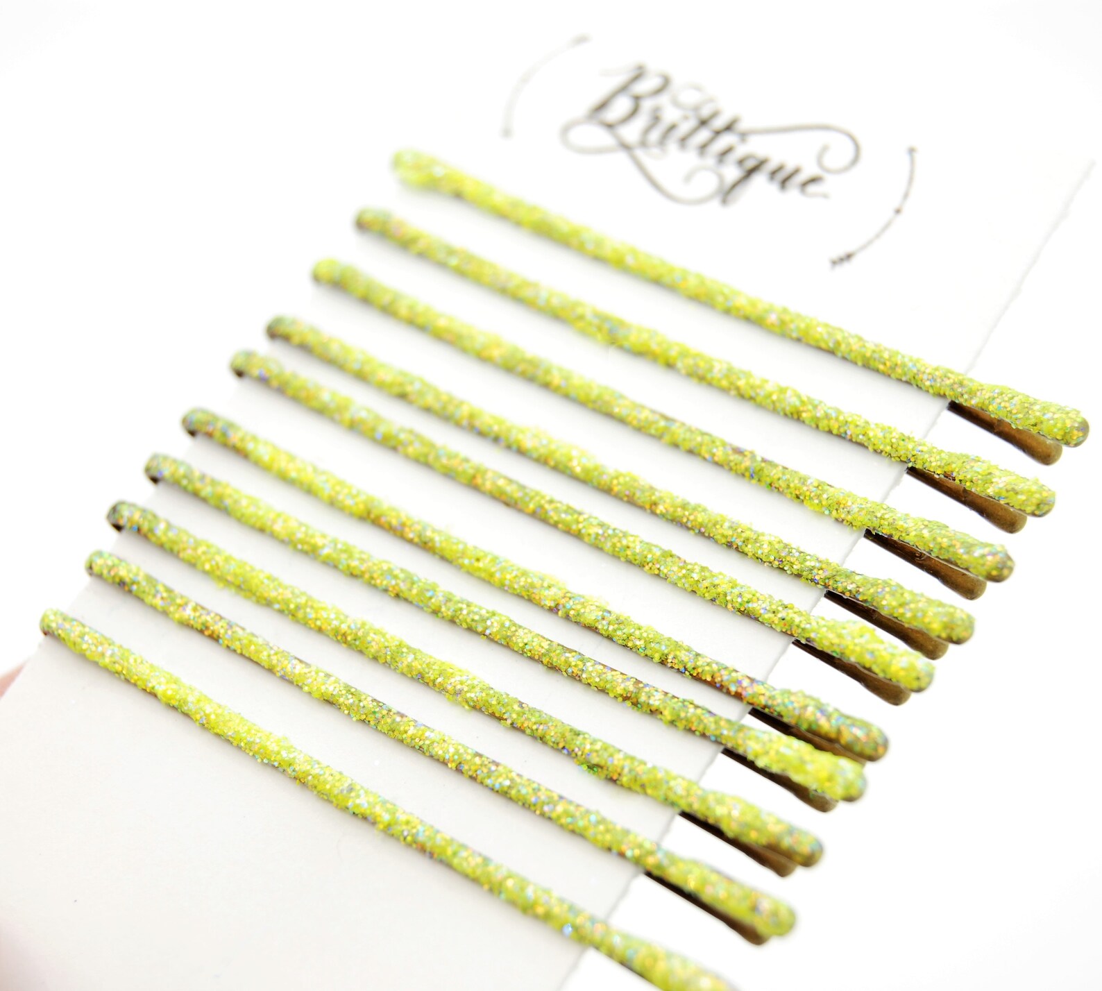 Yellow Glitter Hair Pins Yellow Bobby Pins Glitter Bobby | Etsy