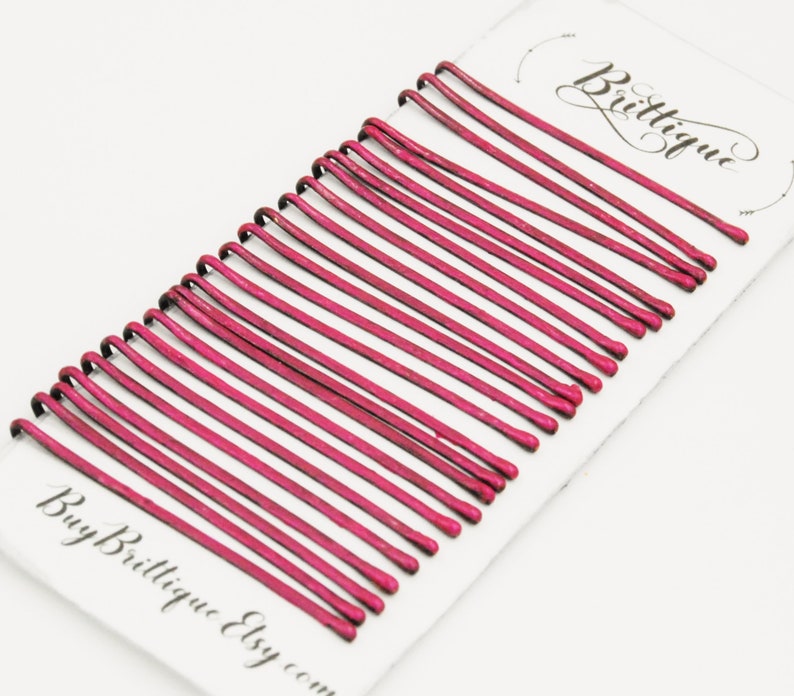 Magenta Colored Bobby Pins Dark Pink Bobby Pins Magenta - Etsy