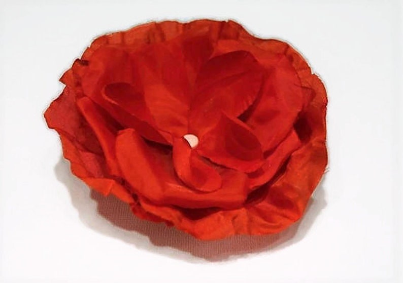 Large Red Flower Hair Pin Large Flower Flamenco Hair Pin Big - Etsy