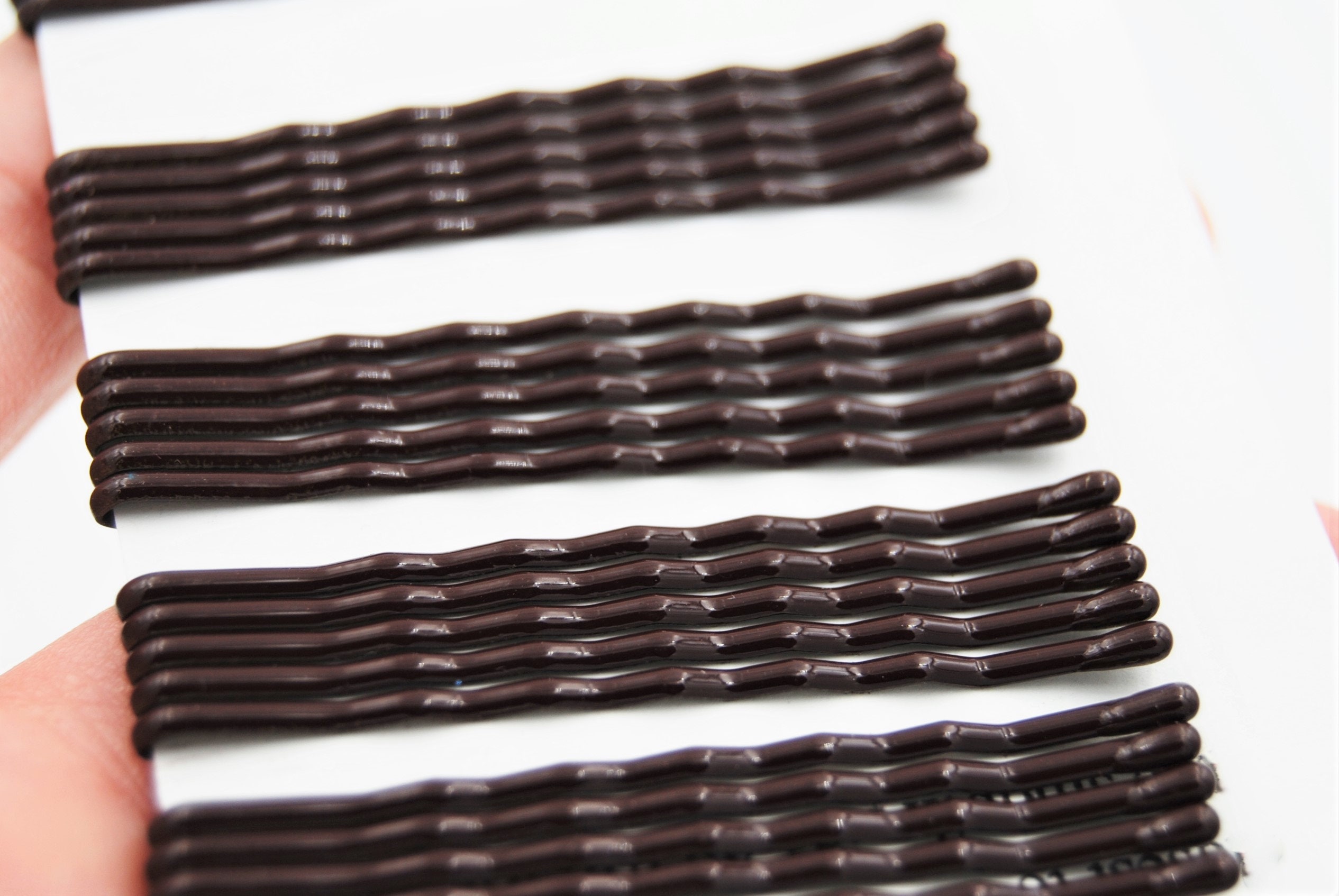 Chocolate mocha brown 2 inch bobby pins natural brown color | Etsy