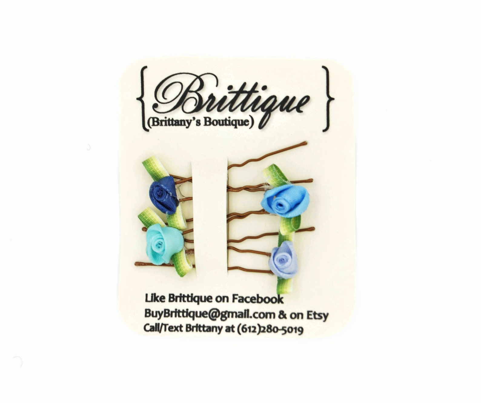 Blue Rose Hair Pins Blue Flower Girl Hair Pin Blue Floral | Etsy