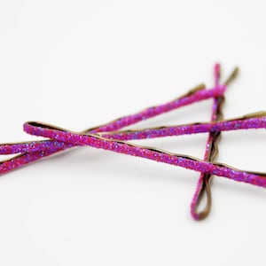 Pink Glitter Hair Pin, Pink Glitter Bobby Pins, Decorative Bobby Pins ...