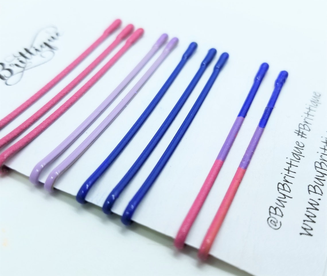 Bi Pride Bobby Pins Bisexual Pride Flag Accessories Colorful - Etsy