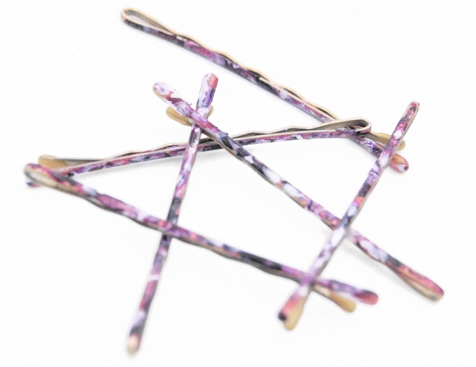 Pink Colored Bobby Pins Tie Dye Marble Swirl Pink Marbled | Etsy