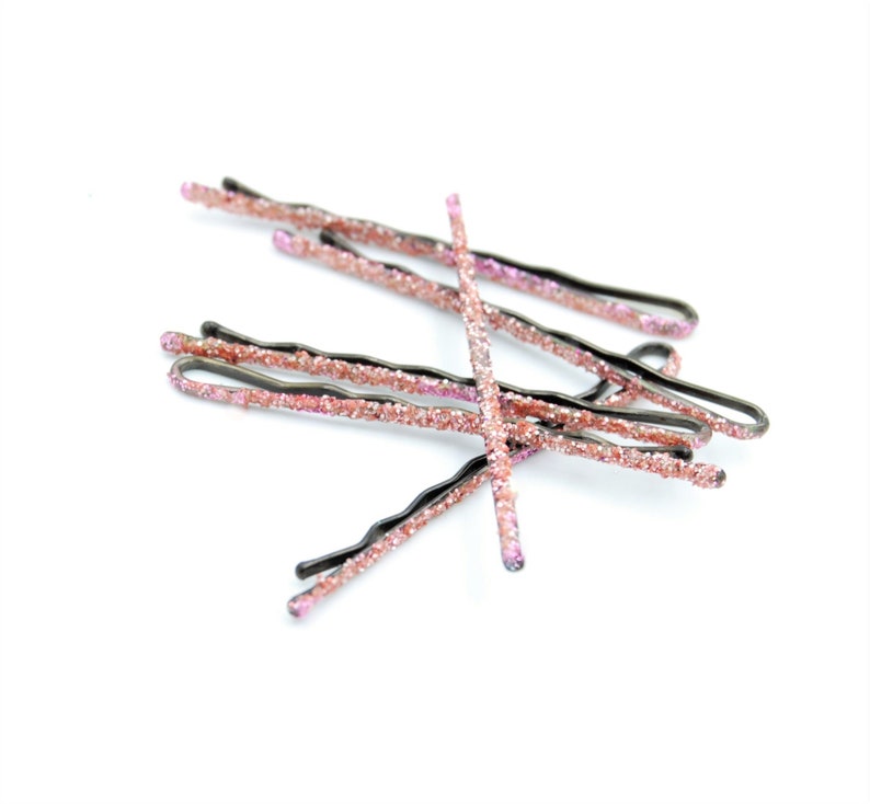 Light Pink Glitter Bobby Pins Pink Bobby Pins Pink Glitter - Etsy