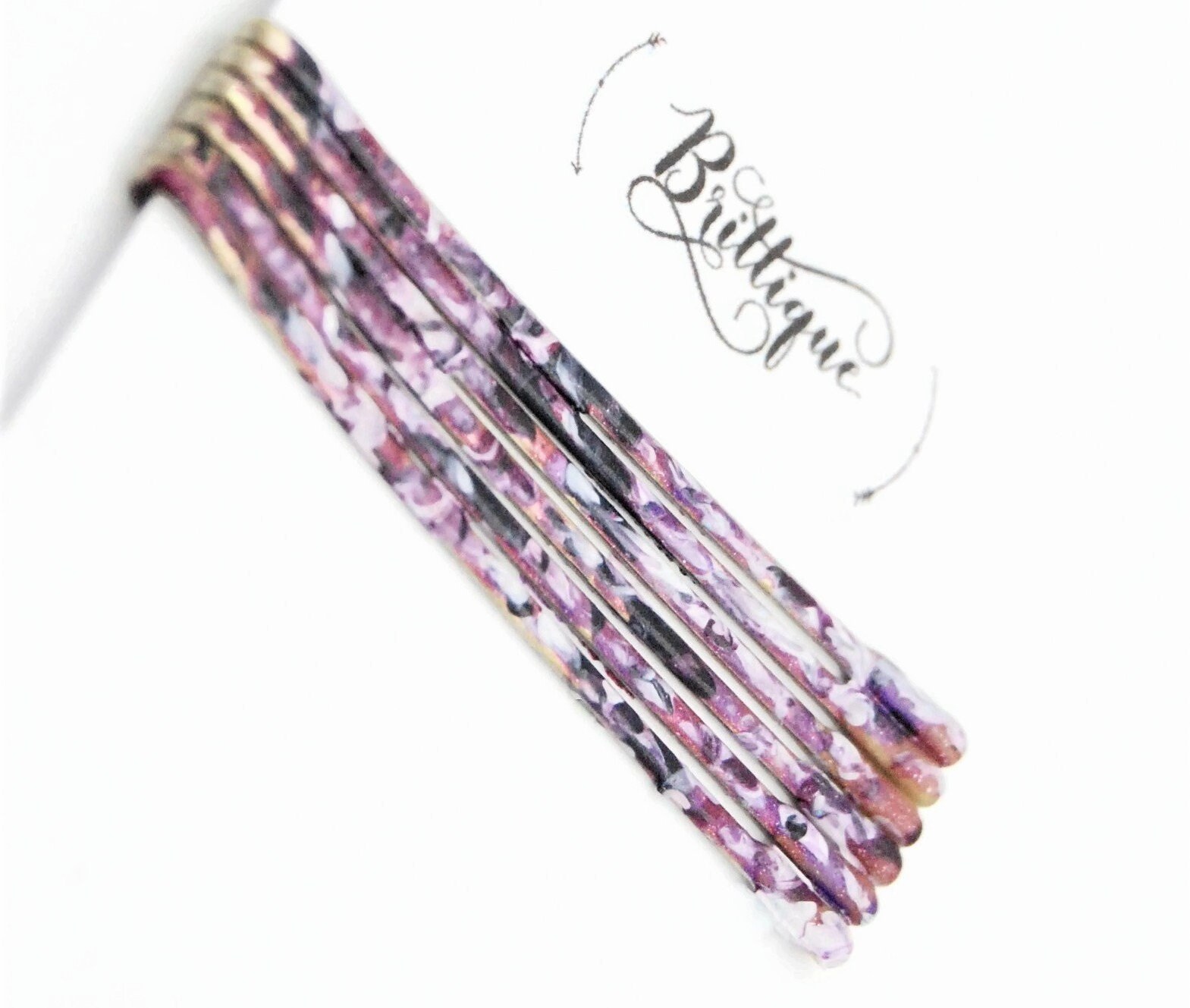 Pink Colored Bobby Pins Tie Dye Marble Swirl Pink Marbled | Etsy