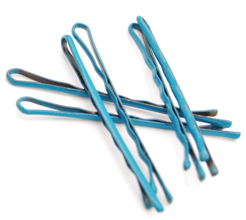 Peacock Green Colored Bobby Pins Blue Green Bobby Pins - Etsy