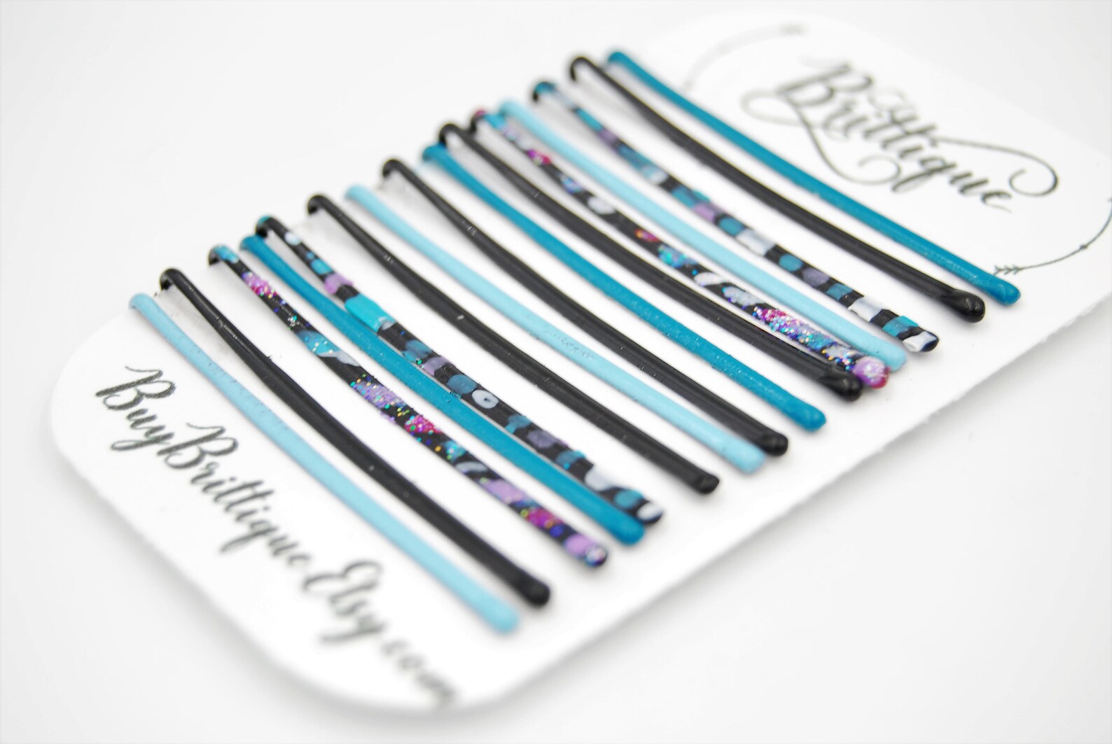 Variety of Black and Blue Bobby Pins Sky Blue and Black and | Etsy