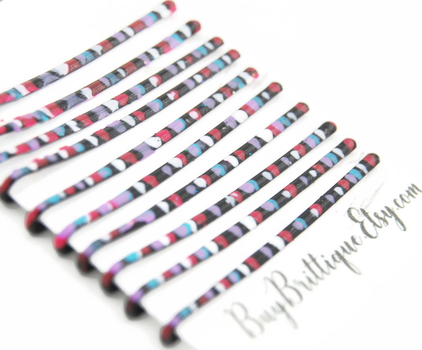 Spotted accessories colored bobby pins polka dots | Etsy