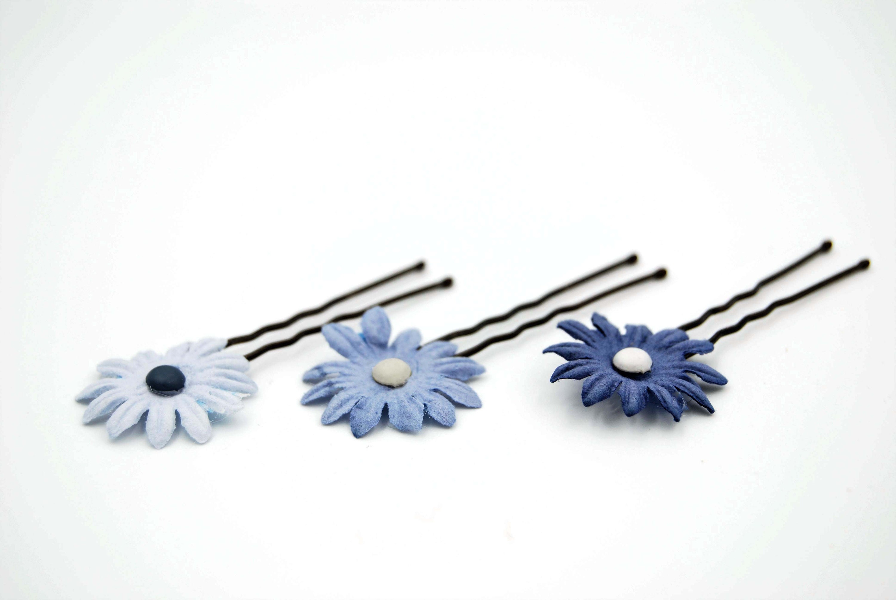Light Blue Paper Flower Hair Pin Decorative Hair Pin Small | Etsy