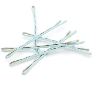 Mint Blue Colored Bobby Pins, Sky Blue Accessories, Light Blue Bobby ...