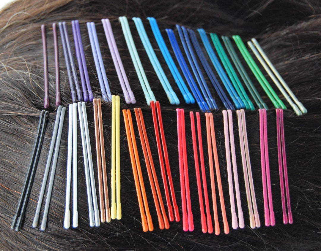 2 Inch HAND Colored Bobby Pin, Cute Colorful Pageant Hair Pin, Unique ...