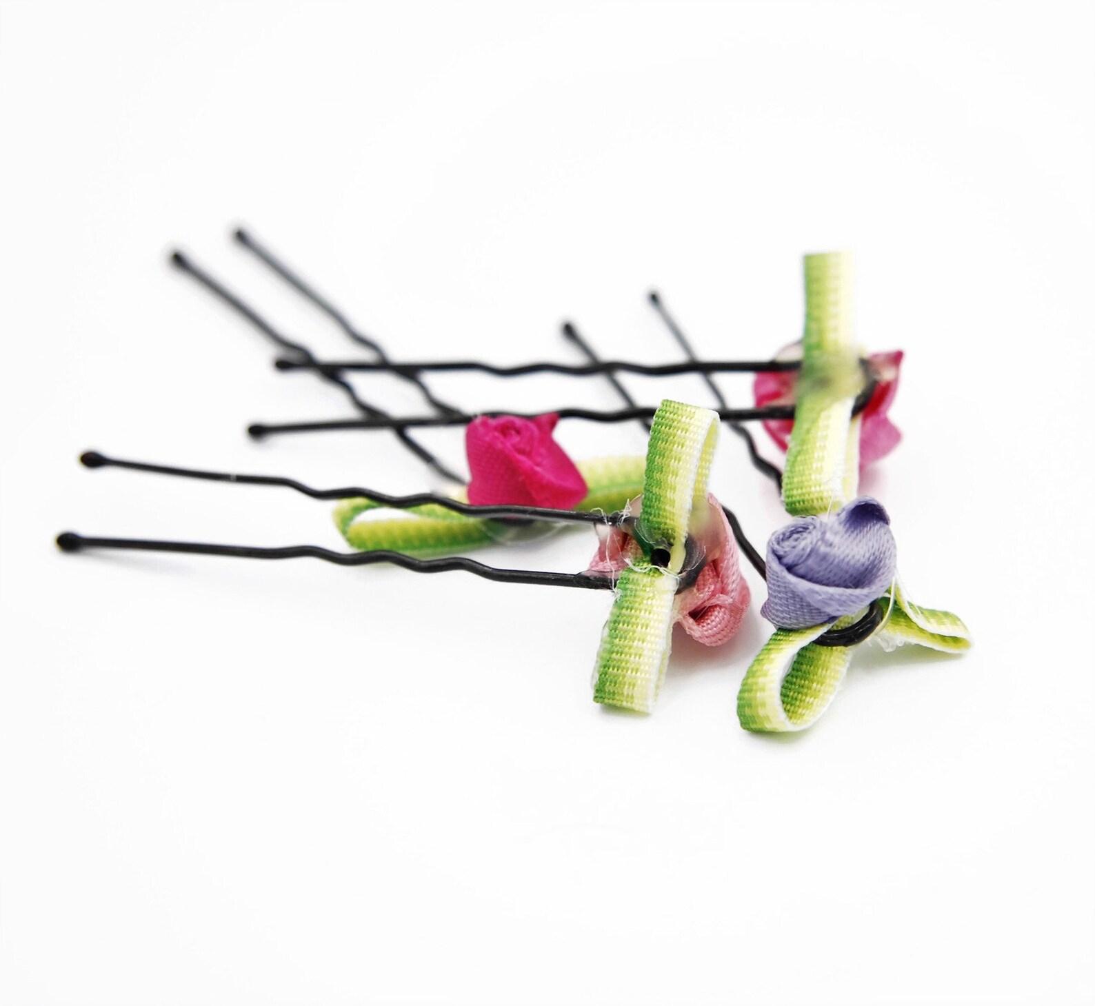 Floral Hair Pin Pink Flower Hair Pin Pink Rose Hair Pin - Etsy